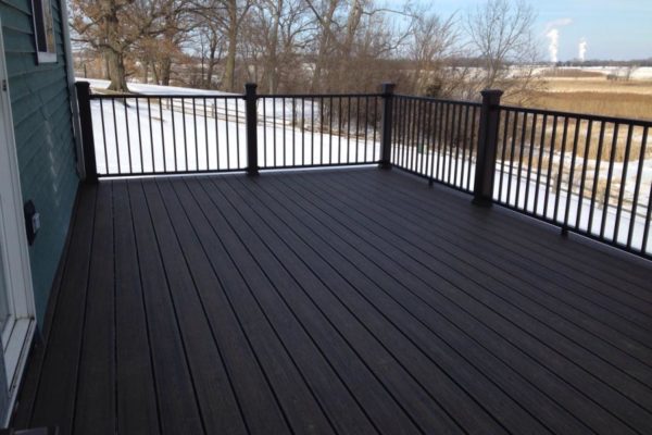 Spiced Rum Trex® Deck with Black Reveal Railings Lake County - Rock ...