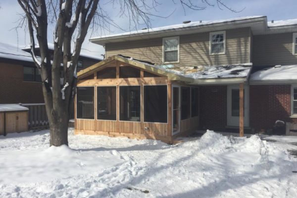 Wood Screen Room with Oversized Screen Panels Lake County - Rock Solid ...