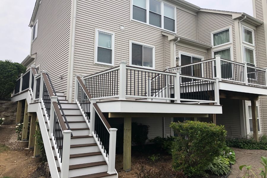 Multi-Level Trex® Transcend Deck Algonquin - Rock Solid Builders, Inc.