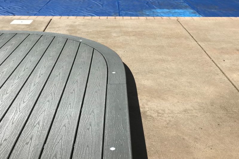 Trex® Custom Curved Platform Deck with Recessed LED Lighting Cary ...