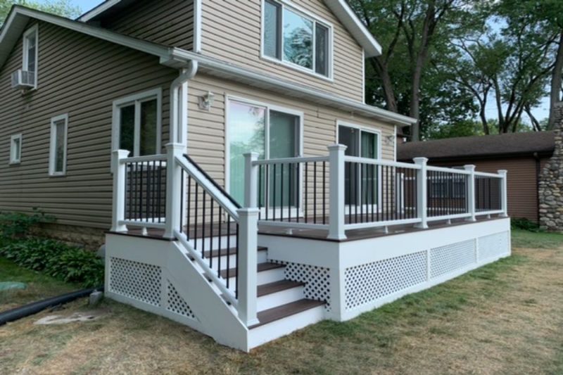 Trex® Deck with Lattice Skirting McHenry County - Rock Solid Builders, Inc.