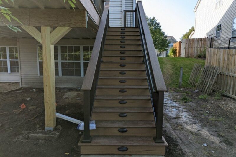 TimberTech® Stair Lighting Lake Villa - Rock Solid Builders, Inc.
