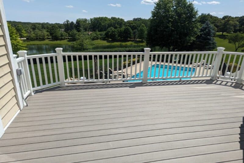TimberTech Vintage Coastline Decking with Trex Transcend Railings Cary ...
