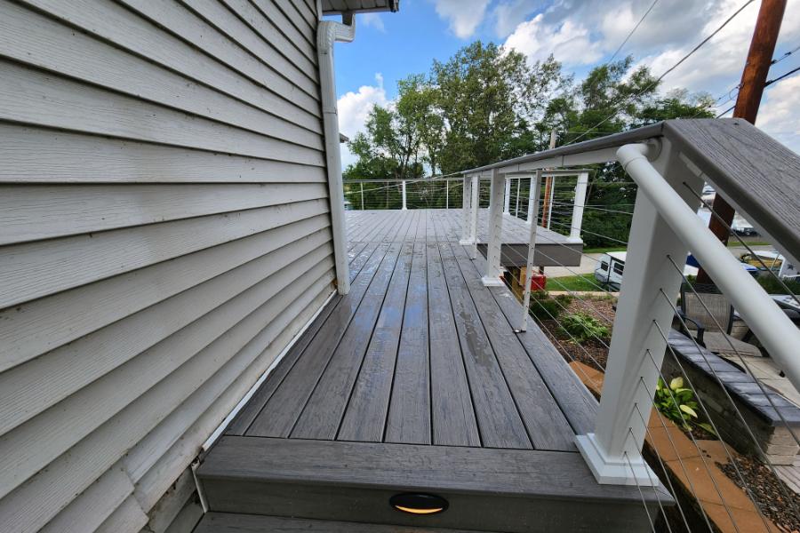 Timbertech® Reserve Driftwood with Impression Cable Rails and Drink ...